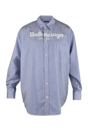 Balenciaga Balenciaga Men Regular Fit Shirt Blue