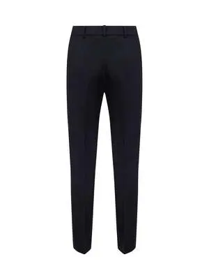 Max Mara Navy Blue Stretch Wool Mxmgiglio Slim Trousers