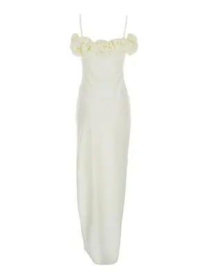 Coperni Sleeveless Ruched Stretch Tech Fabric Asymmetric Long Dress - Multicolor