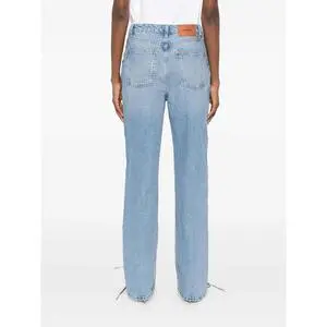 ROTATE BY BIRGER CHRISTENSEN Denim Straight-leg Jeans - Blue