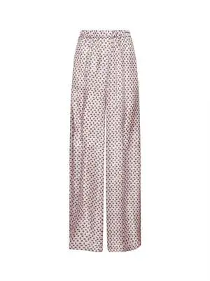 Max Mara Printed Silk Twill Trousers - Multicolor