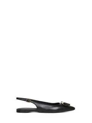 FERRAGAMO Nappa Leather Vara Slingback Flats - Multicolor