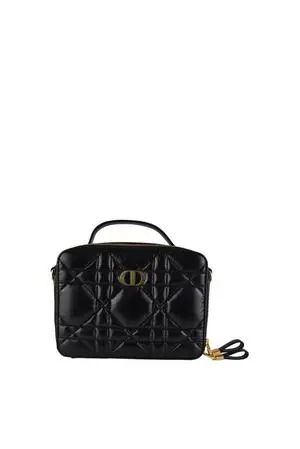 Dior Leather Caro Box Bag - Black