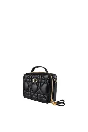 Dior Leather Caro Box Bag - Black