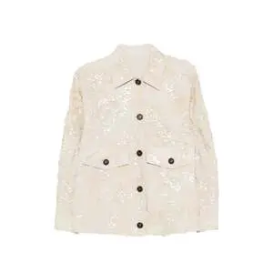 Brunello Cucinelli Neutrals Jackets Oversized Jackets - Cream