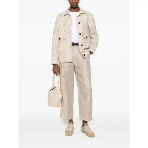 Brunello Cucinelli Neutrals Jackets Oversized Jackets - Cream