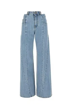 MAISON MARGIELA Wide Leg Denim Jeans - Multicolor