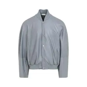 Fear Of God Calfskin Raglan Bomber Jacket - Gray