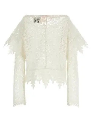 Isabel Marant Étoile Cotton Crochet Sweater - White