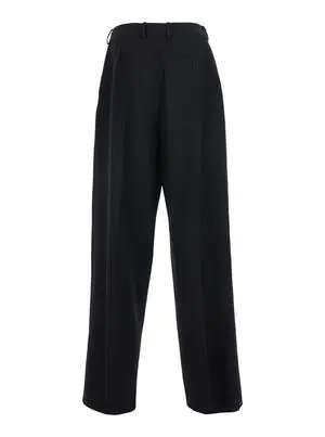 Balenciaga Wool Straight Leg Trousers - Multicolor