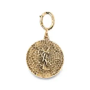 Saint Laurent Cassandre Logo Pendant Necklace - Gold