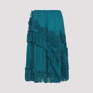 Dries Van Noten Sammy Bis Midi Skirt - Gray