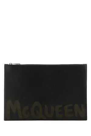 Alexander McQueen Leather Clutch - Black