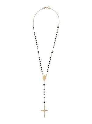 Dolce & Gabbana Gold Cross Pendant Necklace With Claw Clasp Closure On The Back For - Multicolor