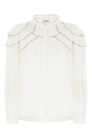 Isabel Marant Étoile Ruffled Long Sleeve Blouse - Multicolor