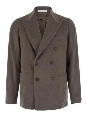 Tagliatore Montecarlo Double-breasted Wool Jacket - Brown