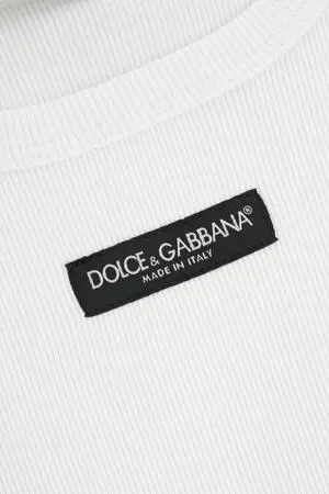 Dolce & Gabbana Ribbed Logo Tank Top - Multicolor