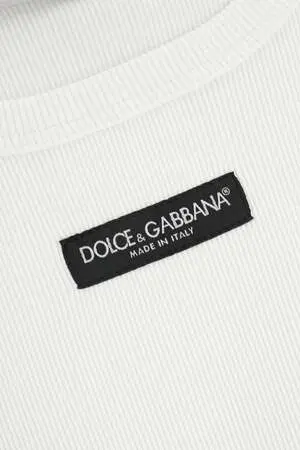 Dolce & Gabbana Ribbed Logo Tank Top - Multicolor