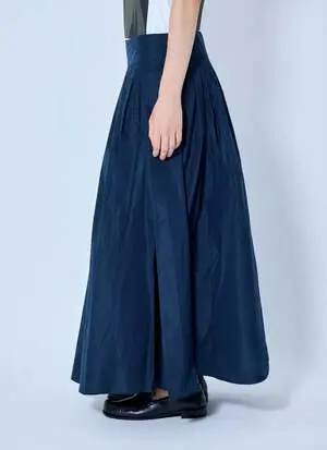 Max Mara Pleated Maxi Skirt - Blue