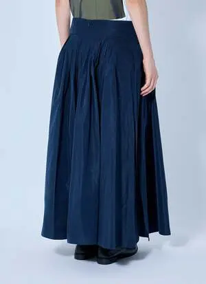 Max Mara Pleated Maxi Skirt - Blue