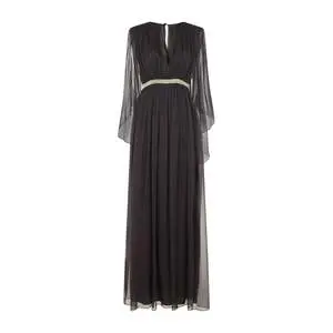 Alberta Ferretti Chiffon Long Dress - Brown