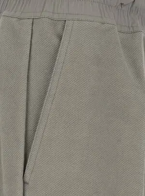 Rick Owens Grey Pants With Elasticated Waistband With Oversized Drawstring In Cotton For