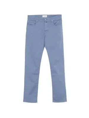 Jacob Cohen Cotton Blend Slim Trousers - Multicolor