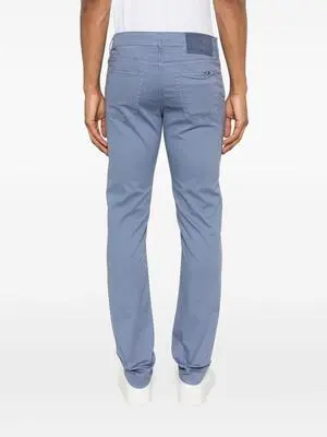 Jacob Cohen Cotton Blend Slim Trousers - Multicolor