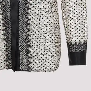 TOM FORD Flock Polka Dot Shirt - Black