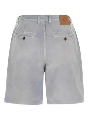 Prada Powder Gabardine Bermuda Shorts - Blue