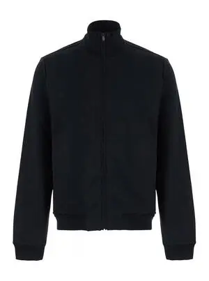 Gucci Black High-neck Sweatshirt With Zip-up Closure In Cotton And Silk Blend For - Multicolor