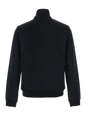 Gucci Black High-neck Sweatshirt With Zip-up Closure In Cotton And Silk Blend For - Multicolor