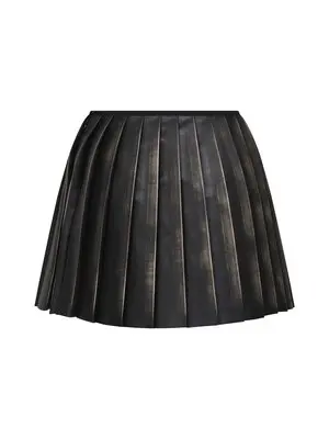 DIESEL® Brown O-saka-mini Pleated Miniskort