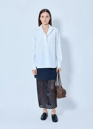 Max Mara Overlay Panel Skirt - Blue