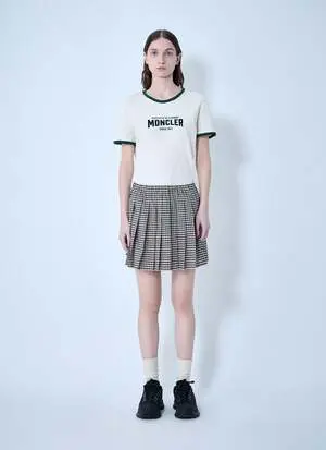 Moncler Logo Print Cotton T-shirt - White