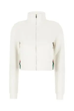 Gucci Zip Up Cropped Sweatshirt - Multicolor