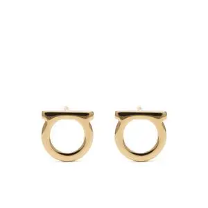 FERRAGAMO Gancini Stud Earrings - Gold