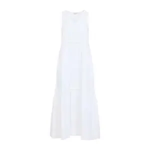 Peserico Linen V-neck Dress - White