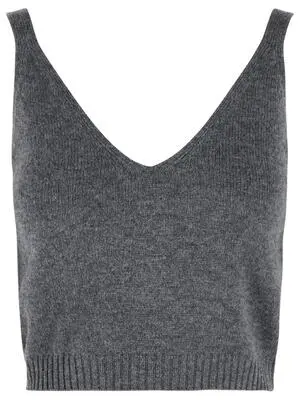 LISA YANG Violia' Grey Cashmere Tank Top