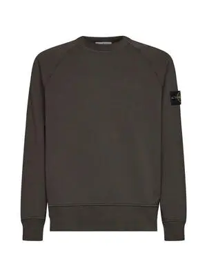 Stone Island Coal Grey Cotton Crewneck Sweatshirt - Multicolor