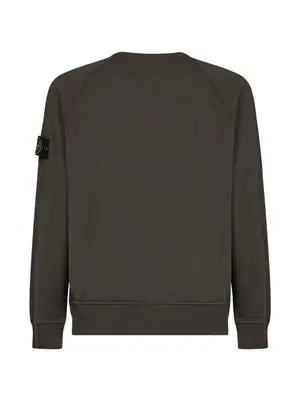 Stone Island Coal Grey Cotton Crewneck Sweatshirt - Multicolor
