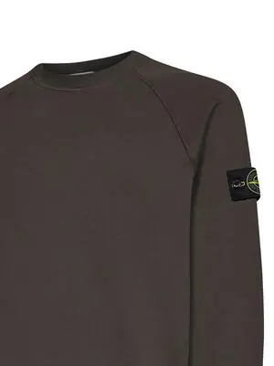 Stone Island Coal Grey Cotton Crewneck Sweatshirt - Multicolor