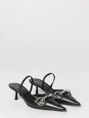 Gucci Boulevard Leather Slingback Pumps - Black