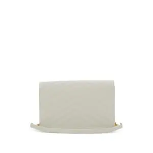 Saint Laurent Calf Leather Shoulder Bag - Cream