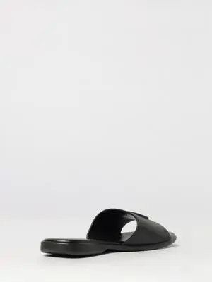 Gucci Calfskin Leather Slides With Embossed Gg Monogram