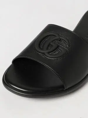 Gucci Calfskin Leather Slides - Black