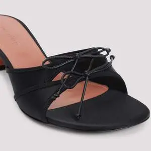 Amina Muaddi Eleonora 45 Slippers - Black
