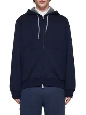 Brunello Cucinelli Cotton-blend Hoodie With Zip