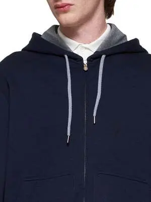Brunello Cucinelli Cotton-blend Hoodie With Zip