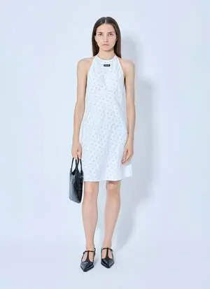 Miu Miu Cady Eyelet Lace Mini Dress